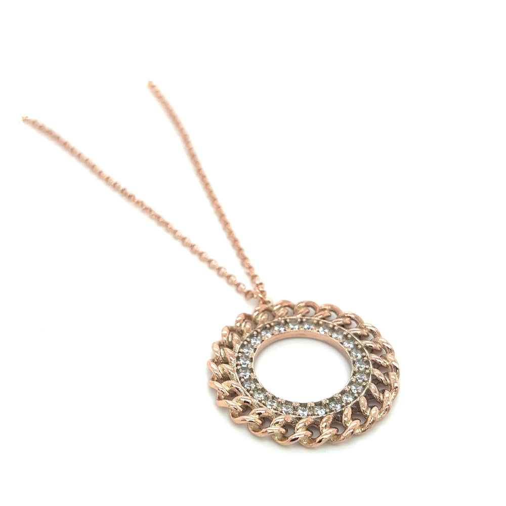 Rose Gold Open Chain Link Design Necklace. – Pontifex Jewellers